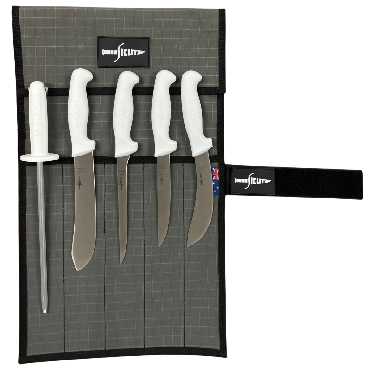 All Purpose knife package / white handle / 6pc - Kentmaster New Zealand